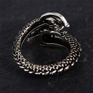 Accessories | Antiqued Silver Dragon Wrap Ring | Poshmark